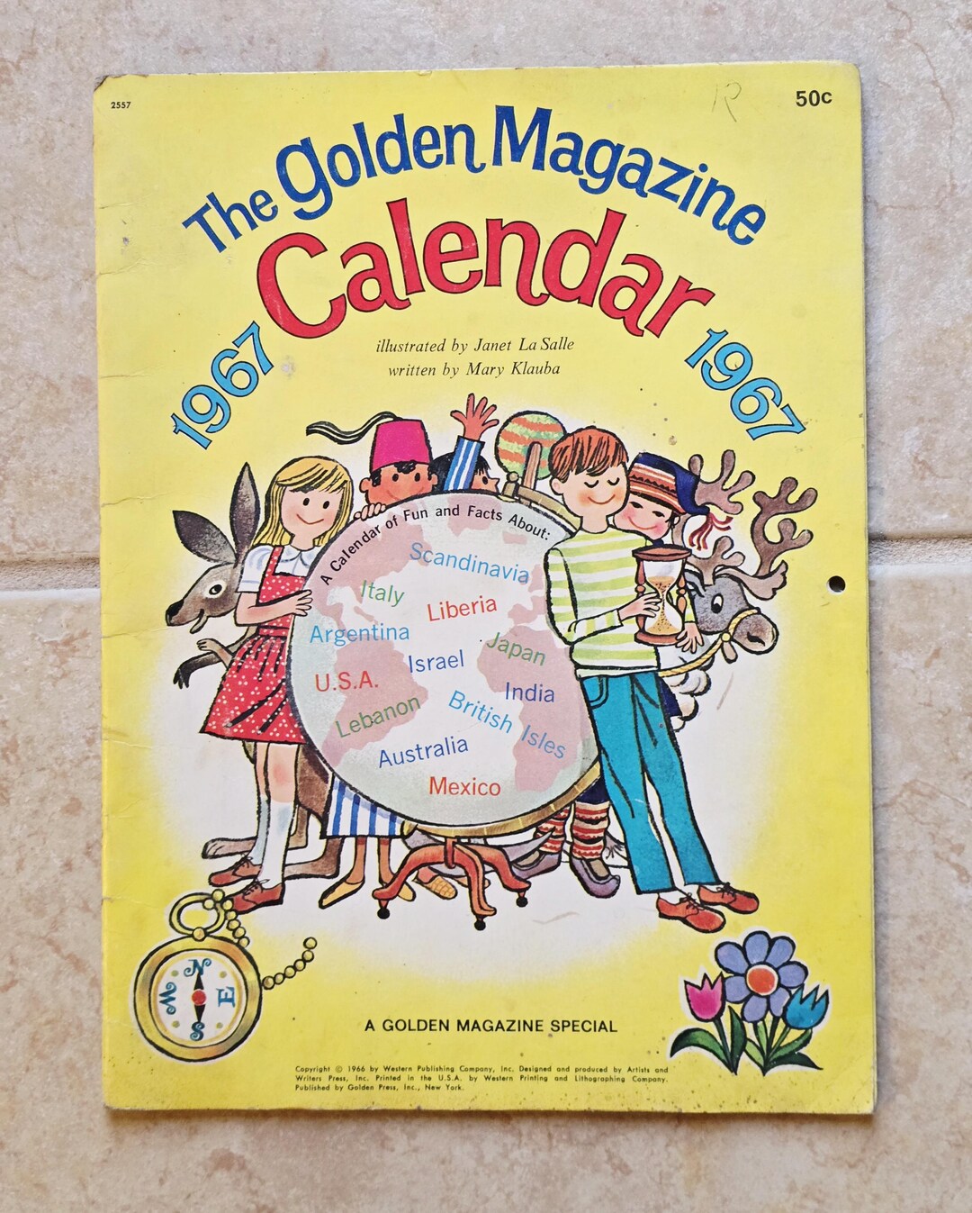 Vintage 1967 Calendar From the Golden Magazine - Etsy