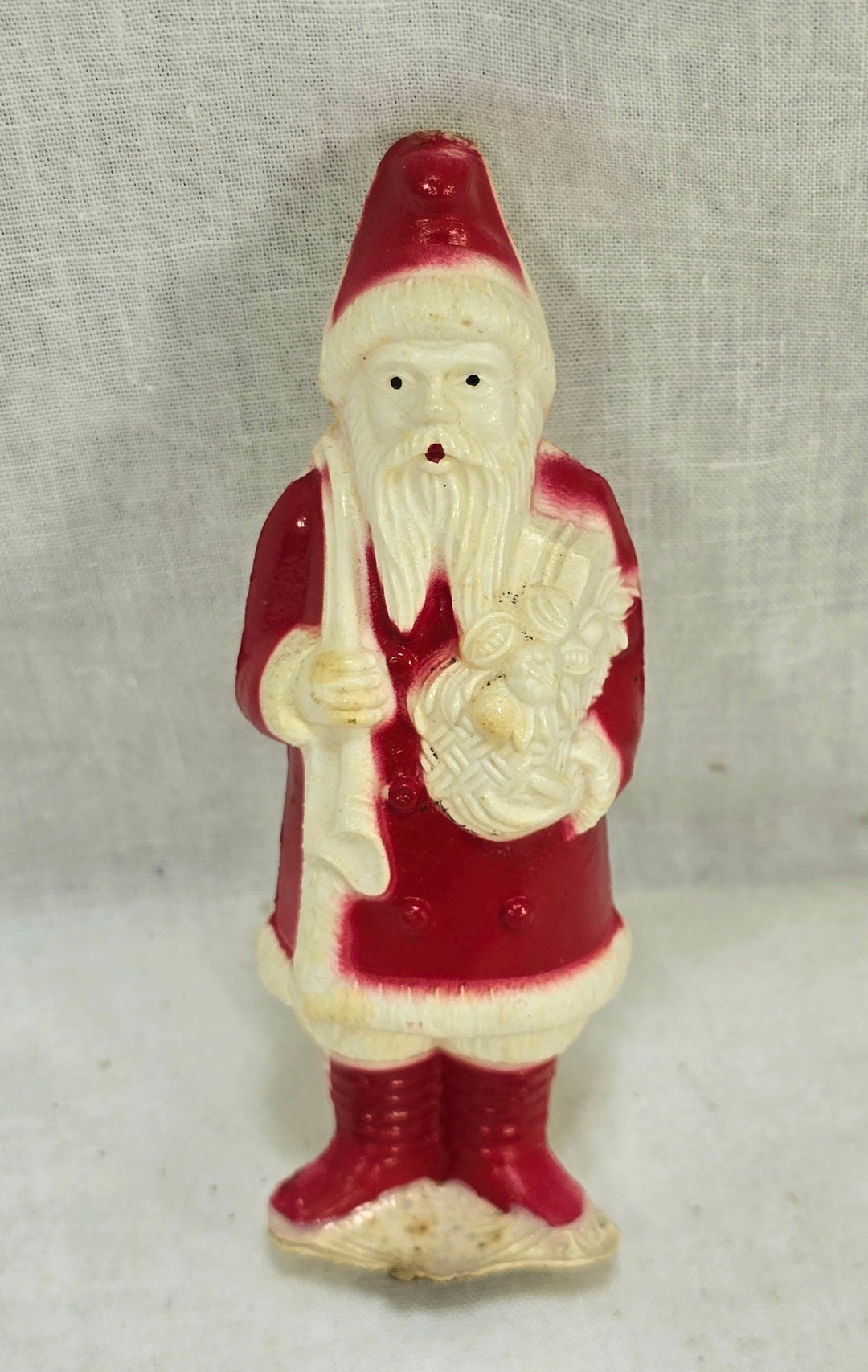 1940s Irwin Plastic Father Christmas St Nick With Toy Sack and Basket ...