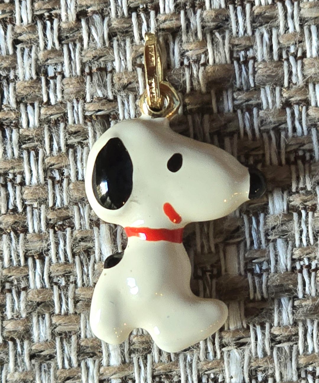 Vintage Enamel Snoopy Pendant 14k Italy Yellow Gold Bale - Etsy