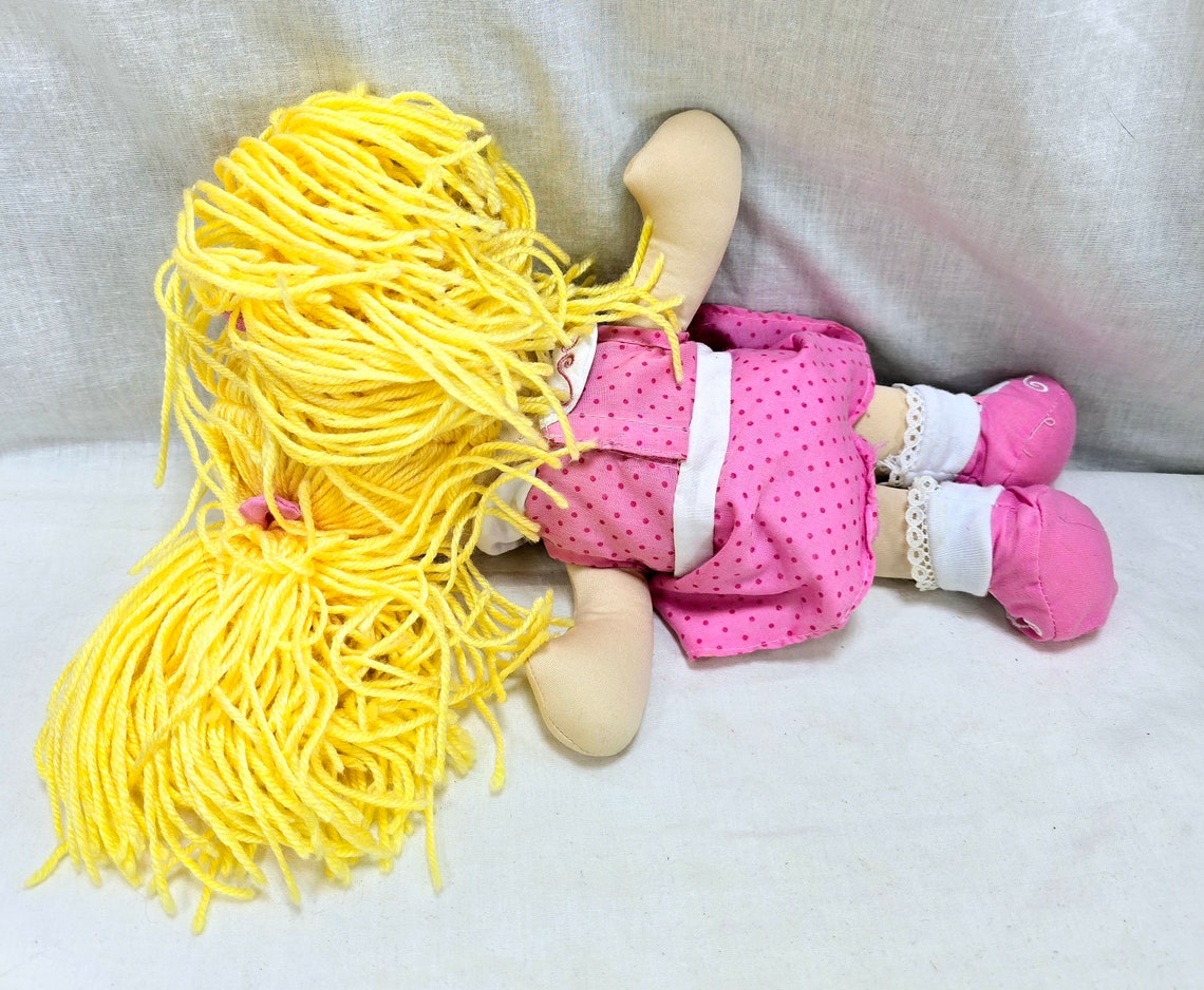 Believe in Yourself Cracker Barrel Plush Doll Blonde Yarn Hair 12” Toy ...
