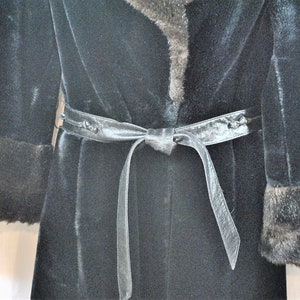 Vintage Borgessa Belted Black Faux Fur Coat, Sears Fashions, Size 12 - Etsy