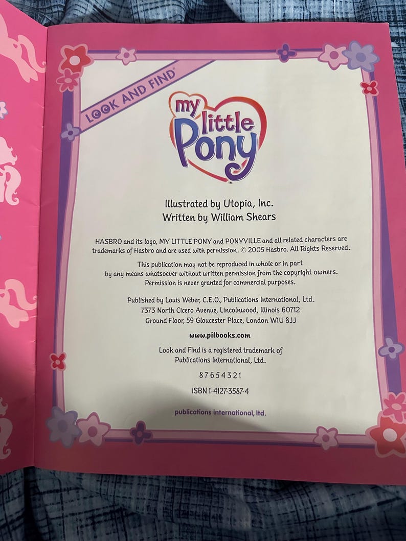 My Little Pony Look and Find Book - Etsy