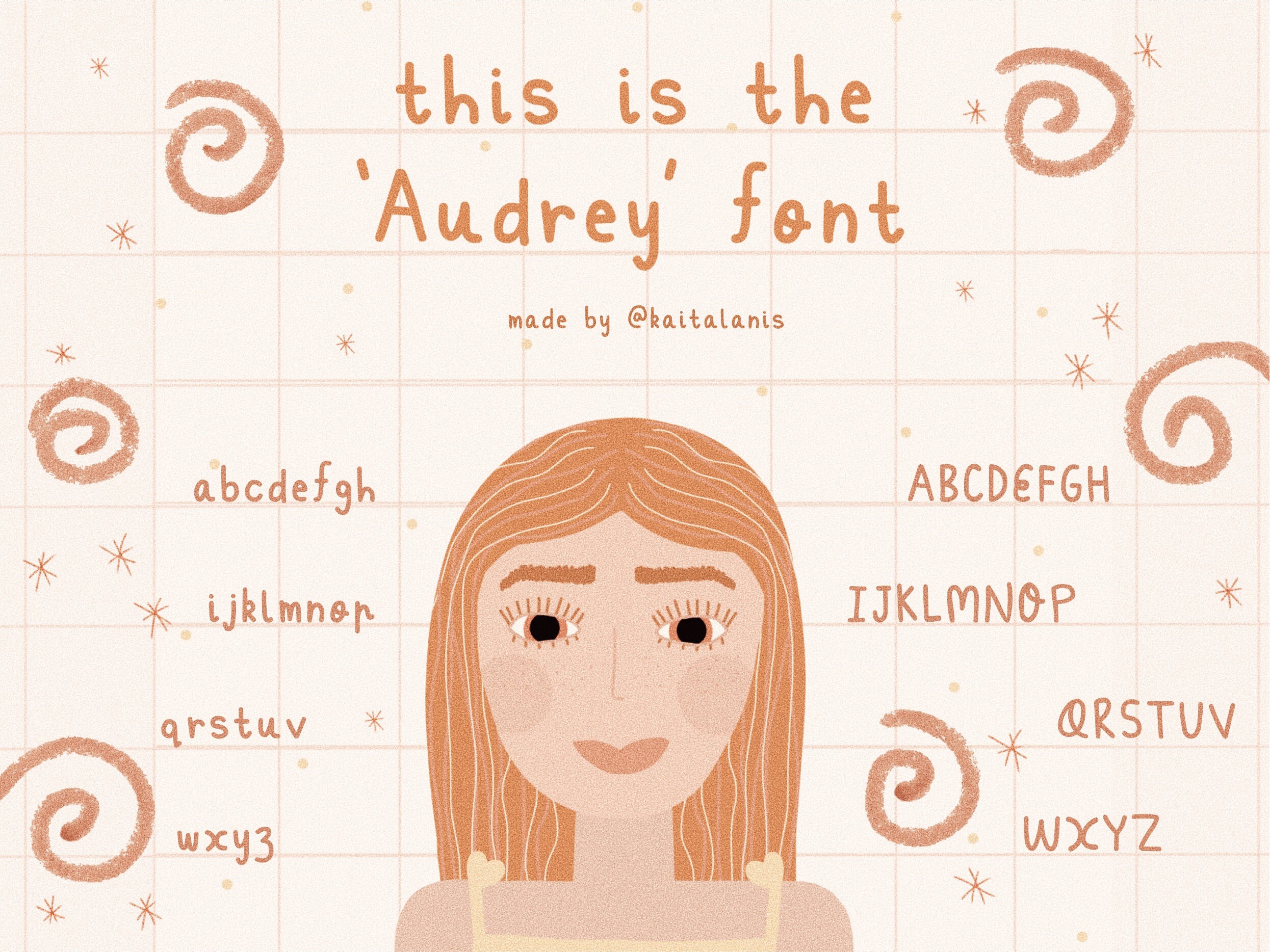 Audrey Font Handwritten, Cute and Simple - Etsy