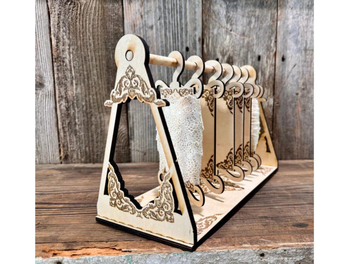 Engraved Lace Hanger Set - Etsy