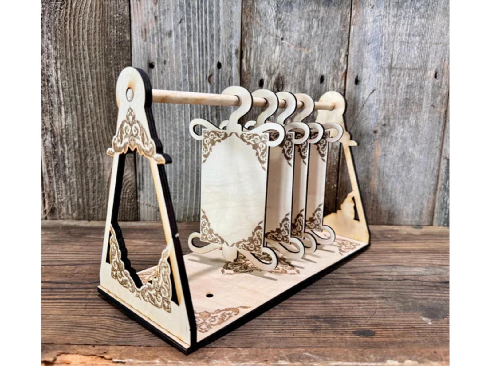 Engraved Lace Hanger Set - Etsy