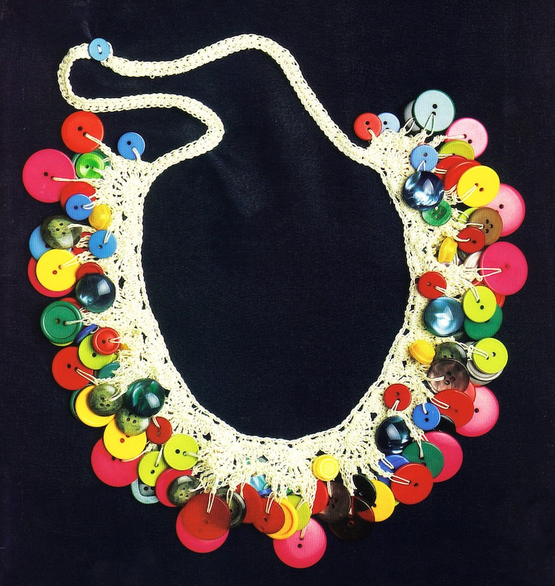 Colorful Button Necklace - PATTERN / INSTRUCTIONS - Etsy