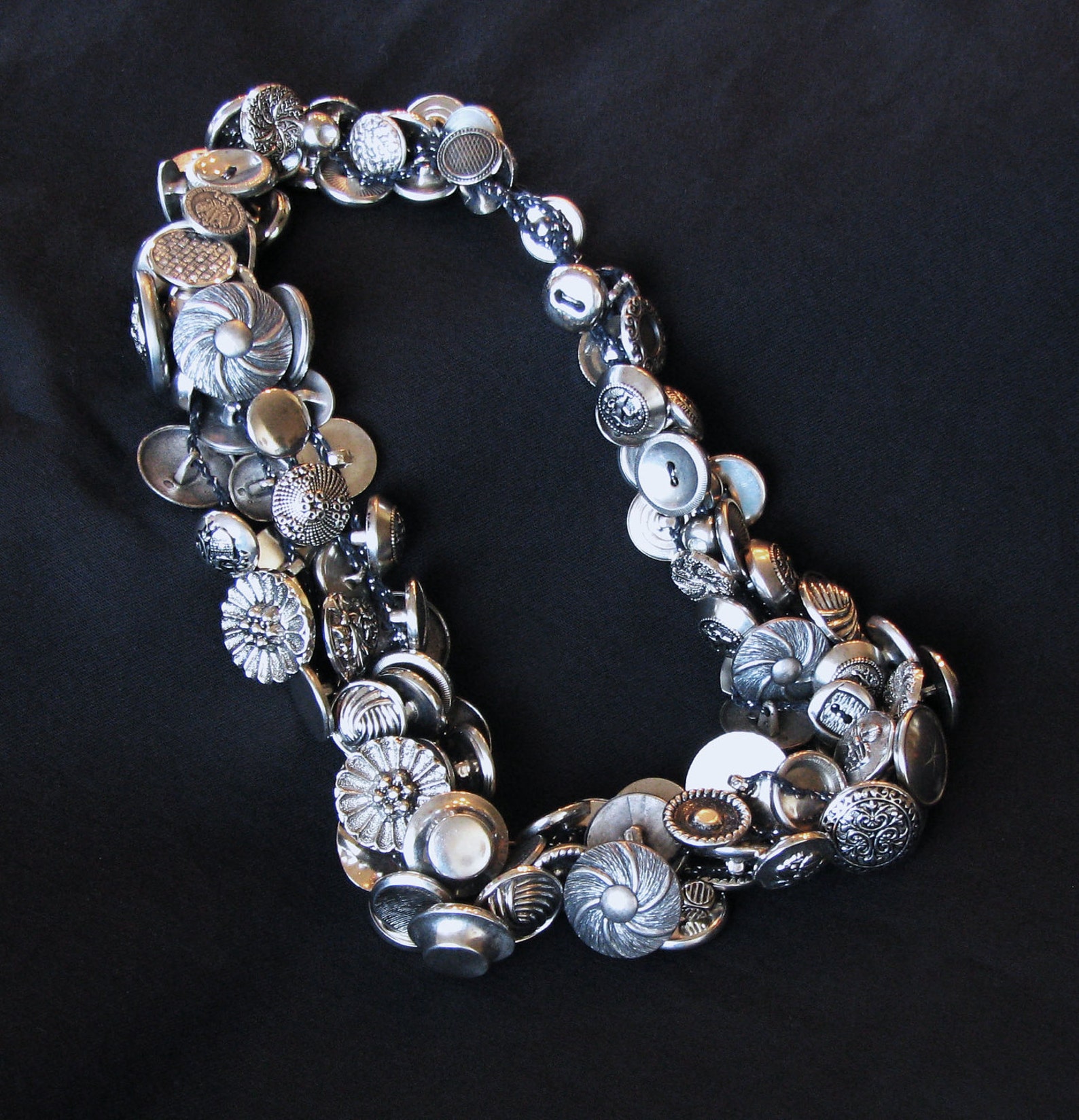 Silver Button Necklace Button Rope Necklace PATTERN / INSTRUCTIONS - Etsy