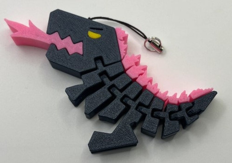 Flexi Godzilla T-rex Lizard Fidget Toy, 3D Printed Articulated Dinosaur ...