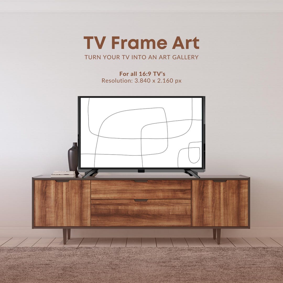 TV Frame Art Digital Art Abstract Lines - Etsy