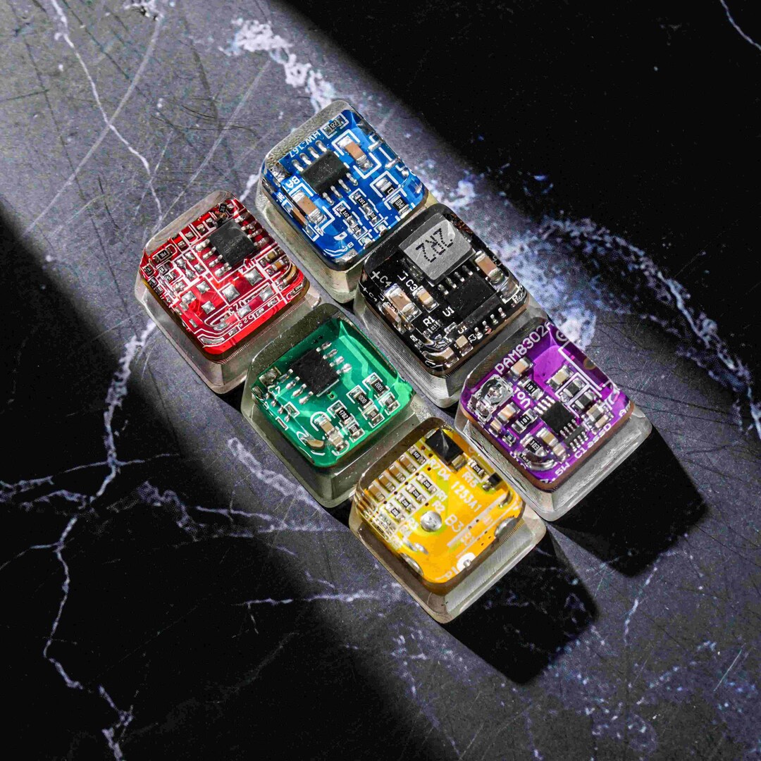Eco-friendly Artisan Keycap Set, Recycled Circuit Board Resin for MX ...
