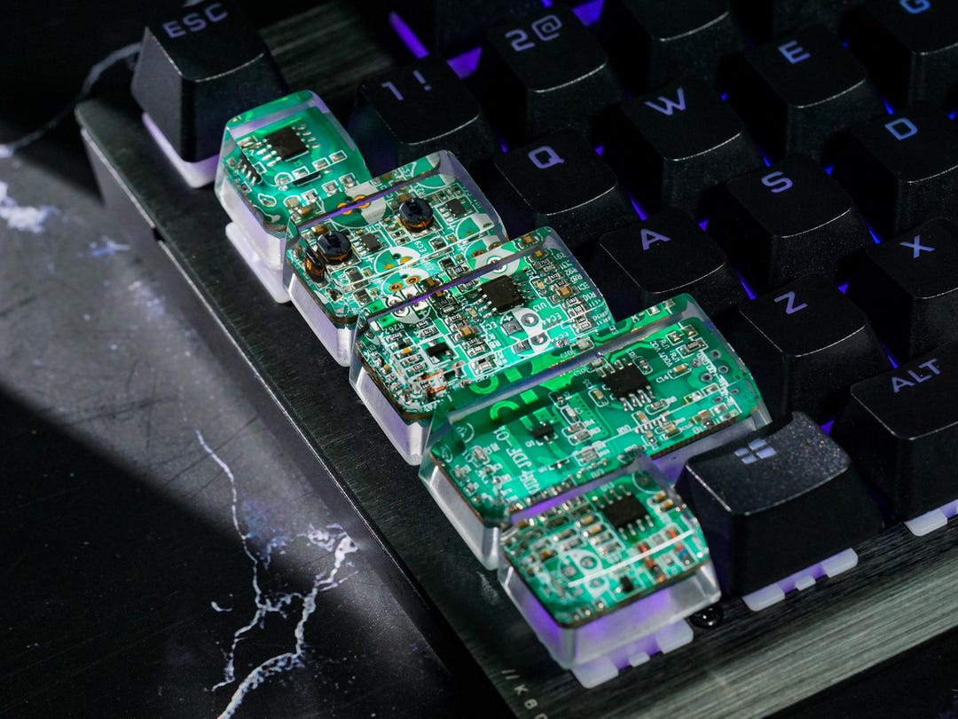 Real Recycled Circuit Board Chip Keycap Artisan Resin Keycap for MX ...