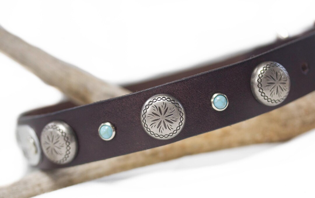 Western Leather Dog Collar, 1 Inch Dog Collar, Goat Collar, Puppy ...