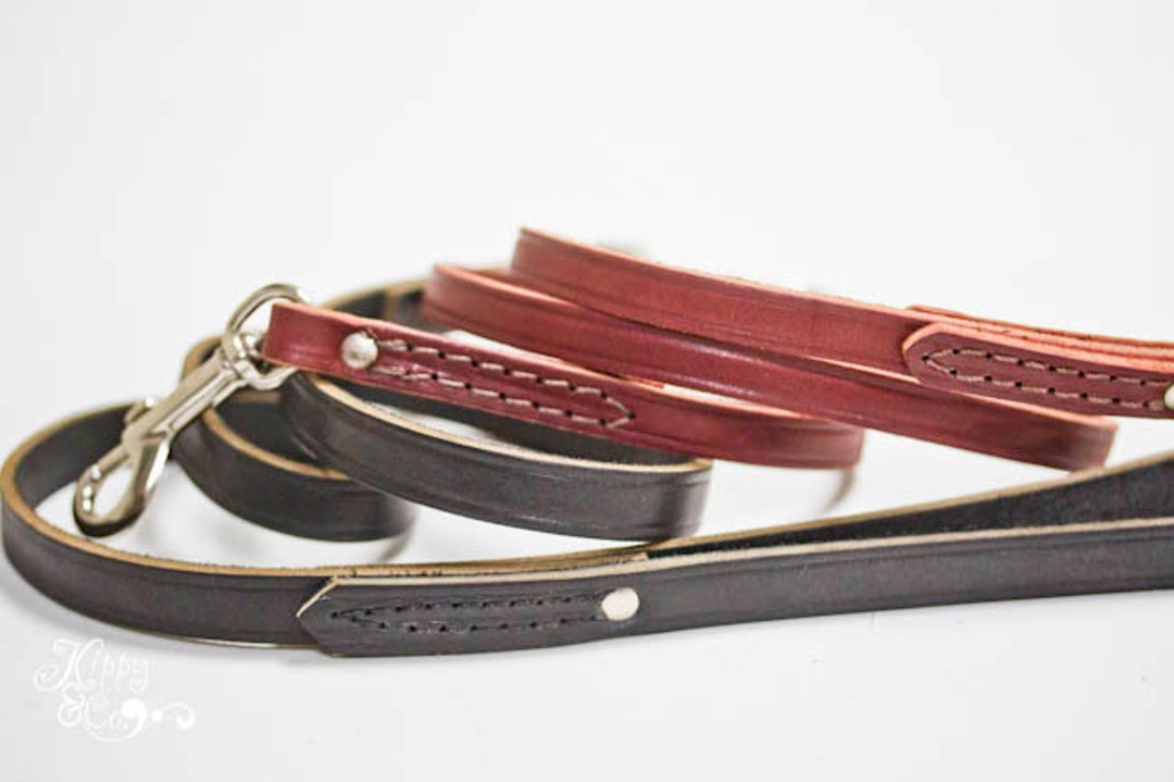 Leather Dog Leash, Dog Walking Leash, 1/2 Inch Wide Leash, 3/4 Inch ...