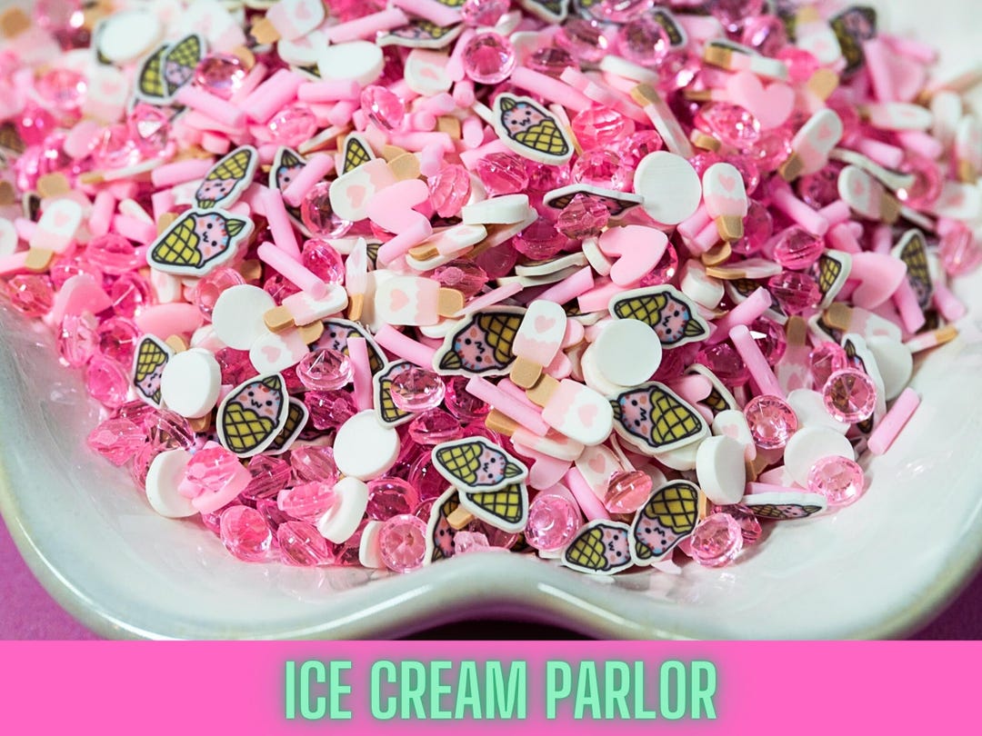 Ice Cream & Popsicle Polymer Clay Sprinkles and Gems for Crafts, Resin ...