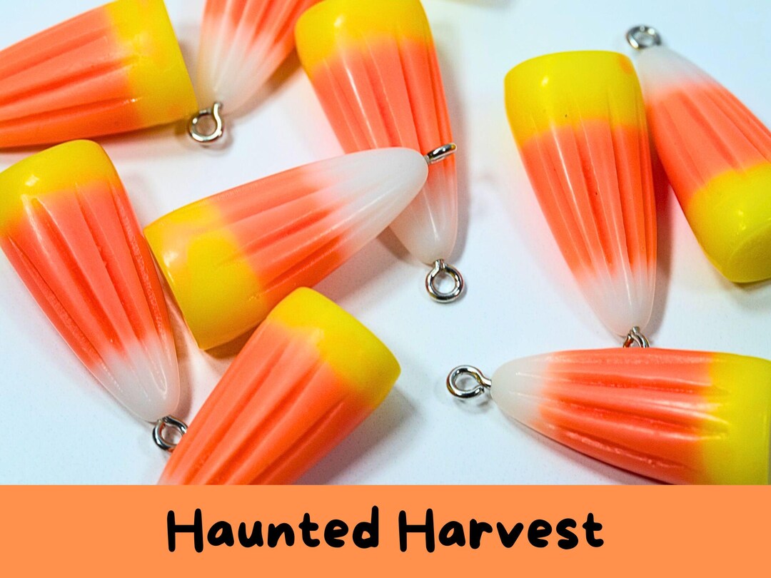 Charmingly Sweet Candy Corn Realistic Resin Charms - Ideal for Spooky ...