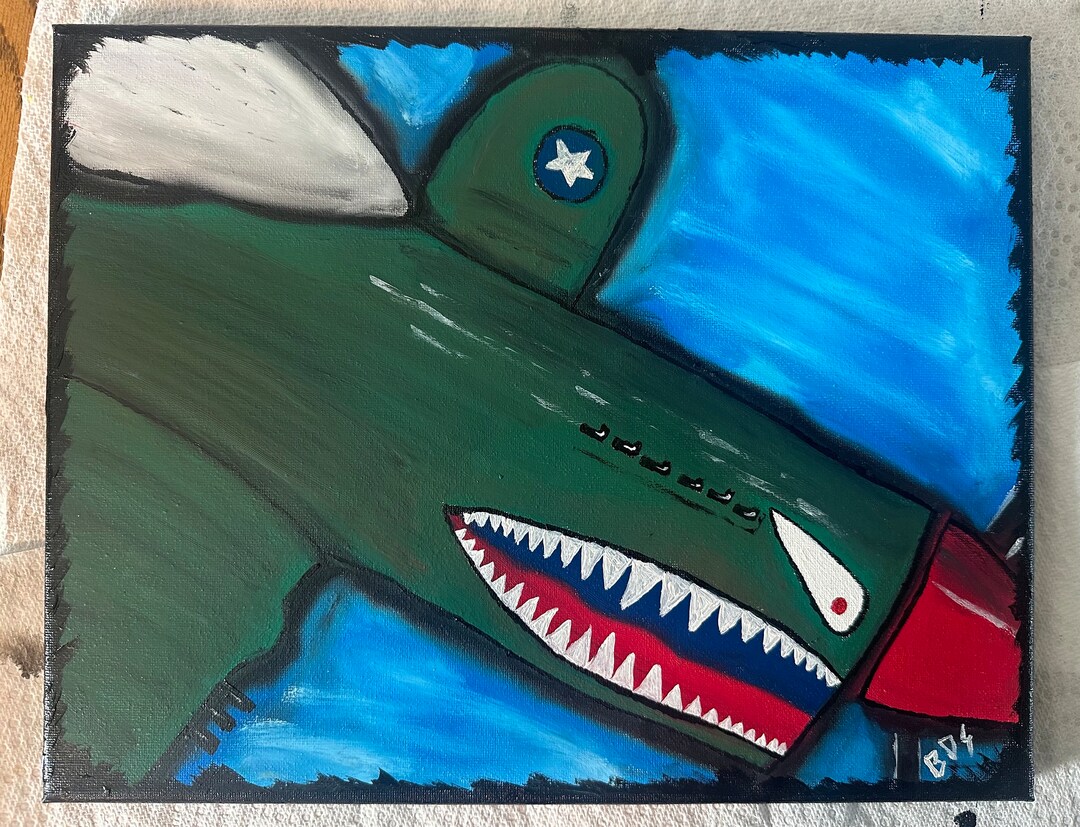 Ww2 Fighter Plane Painting - Etsy