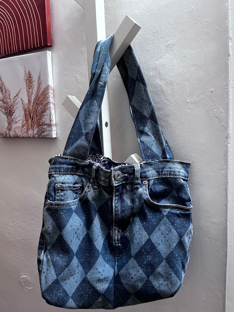 Upcycled Jean Purse-peace Design - Etsy