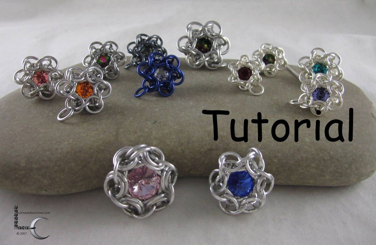 Chainmaille Tutorial Tricksy© Chainmaille Captured Crystal Pendants a ...