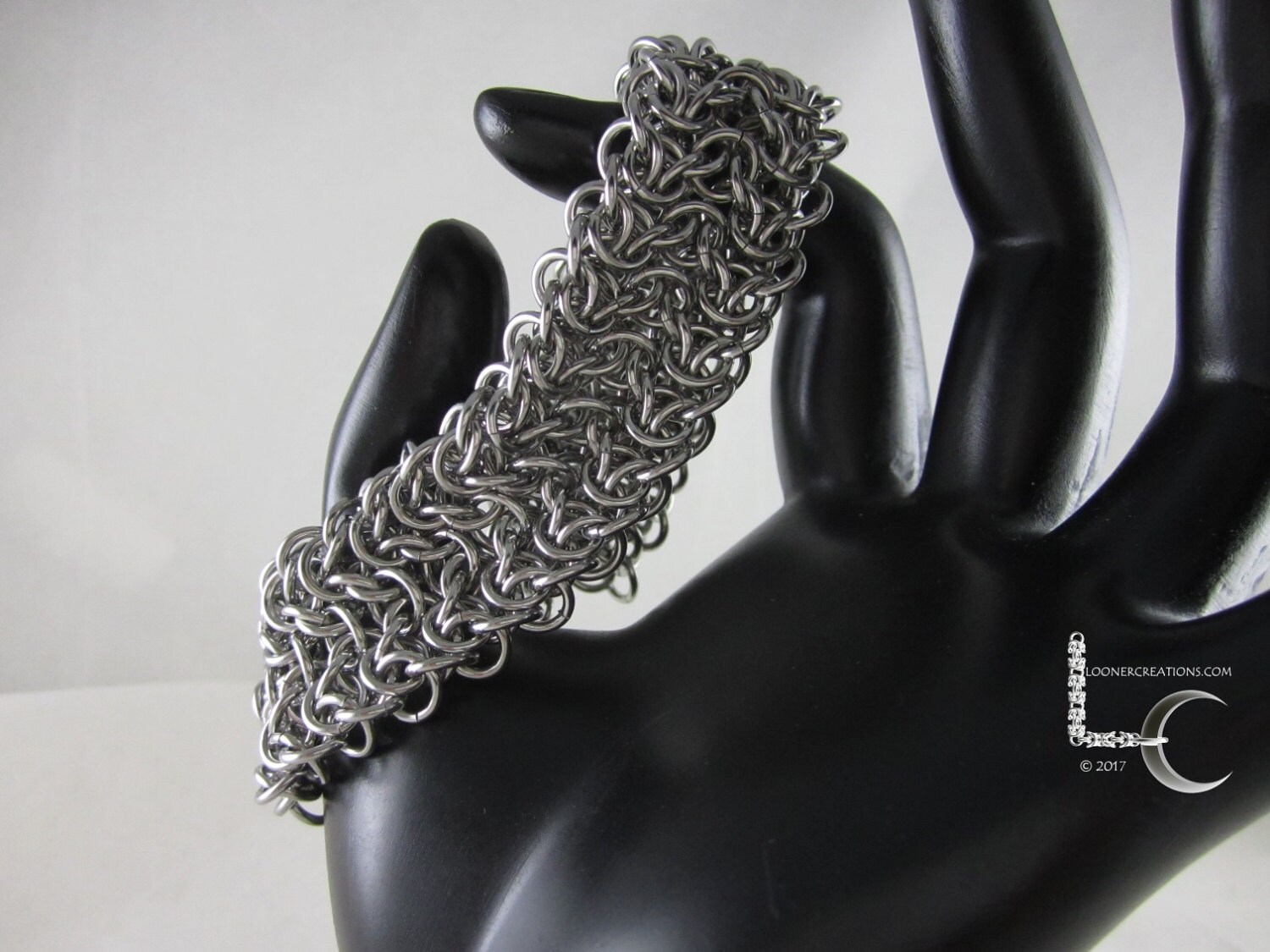 Chainmaille Bracelet Stainless Steel Double Elf Weave - Etsy