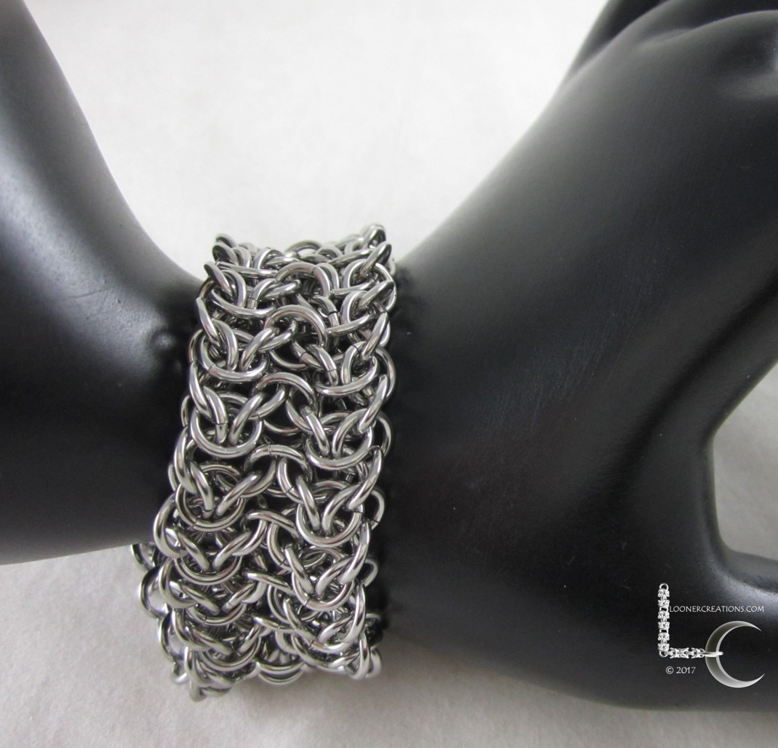 Chainmaille Bracelet Stainless Steel Double Elf Weave - Etsy