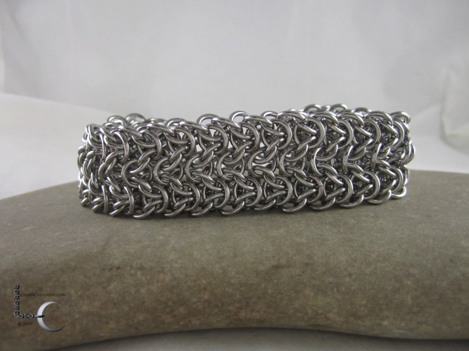 Chainmaille Bracelet Stainless Steel Double Elf Weave - Etsy