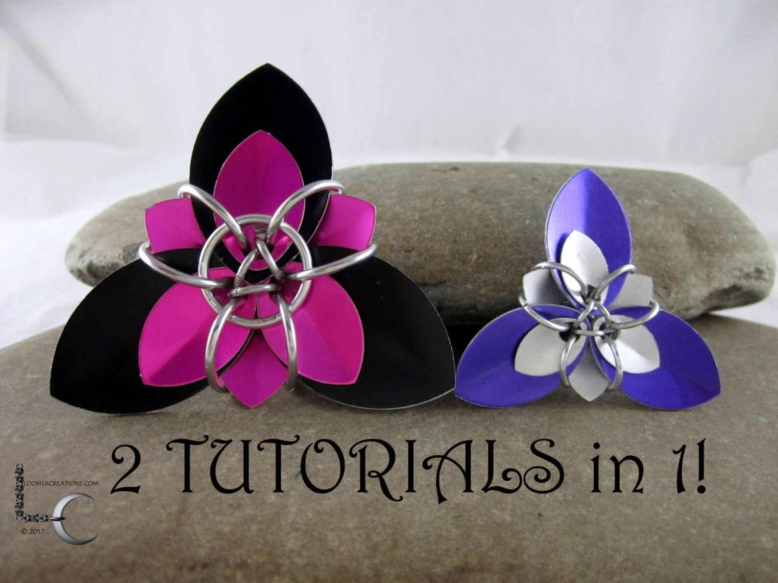 Chainmaille Tutorial Looner Creations Trillium Scale Flower Chainmaille ...