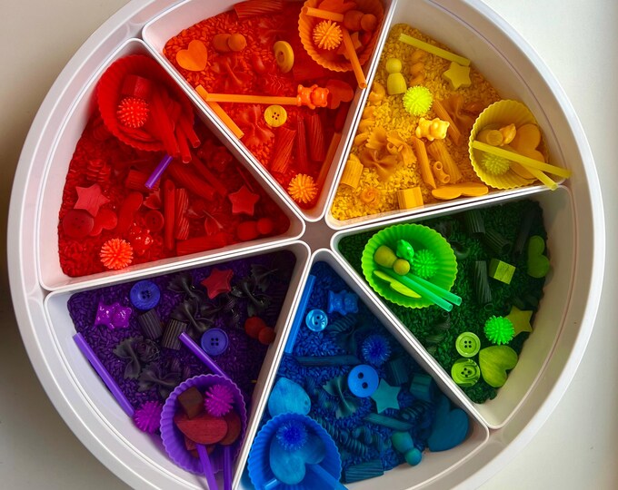 Ultimate Rainbow Sensory Kit Colorful Educational Play Set for Kids ...