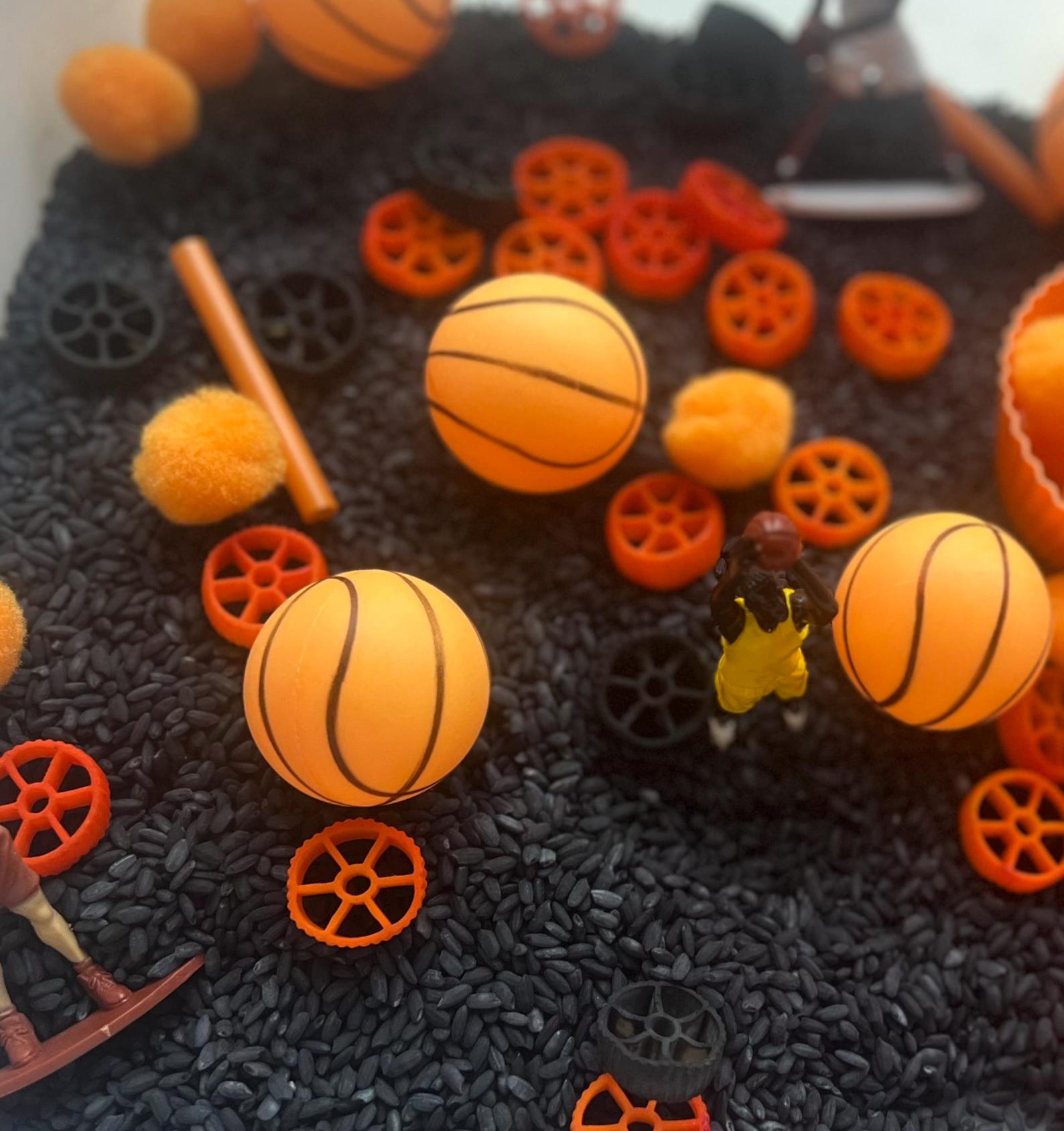 Basketball Sensory Bin Kit | Toddler Fine Motor Play - Etsy