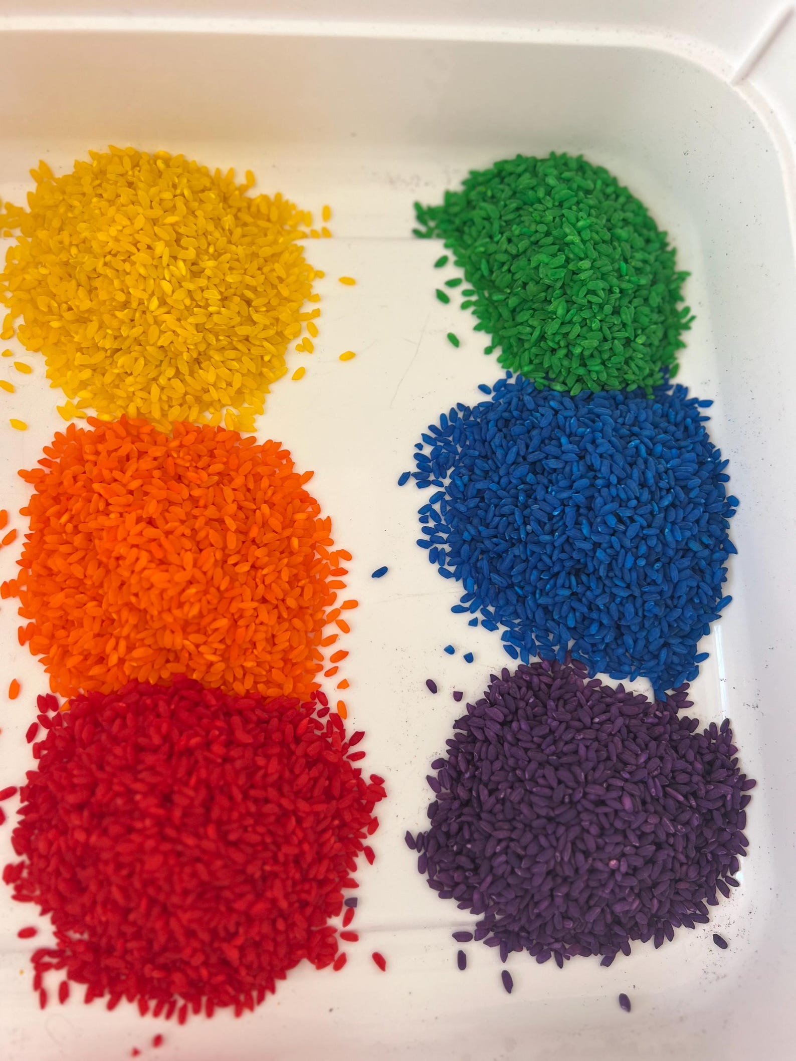 Rainbow Sensory Rice for Kids | Colorful Tactile Play for Learning ...