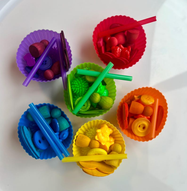 Ultimate Rainbow Sensory Kit Colorful Educational Play Set for Kids ...