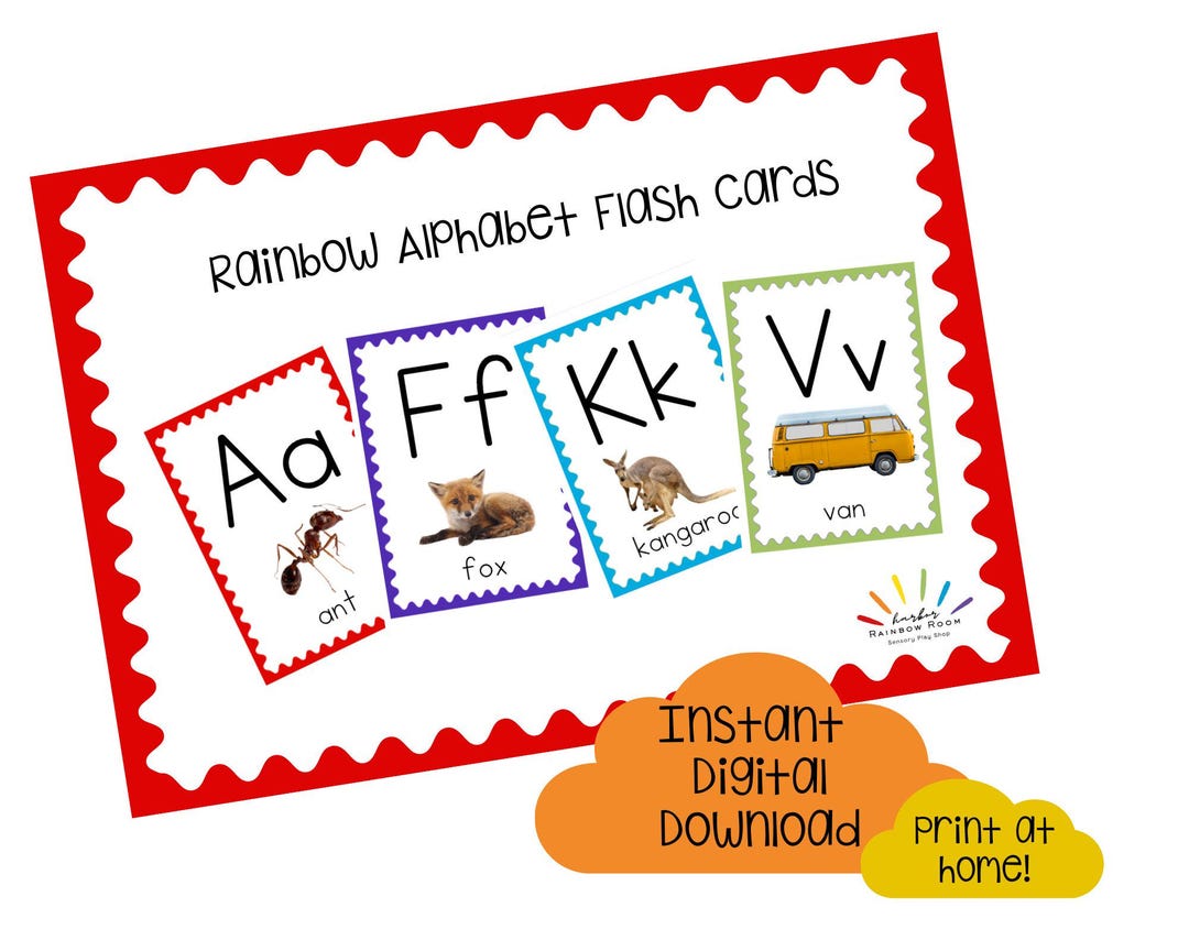 Printable Alphabet Flashcards | ABC Learning Cards for Toddlers ...