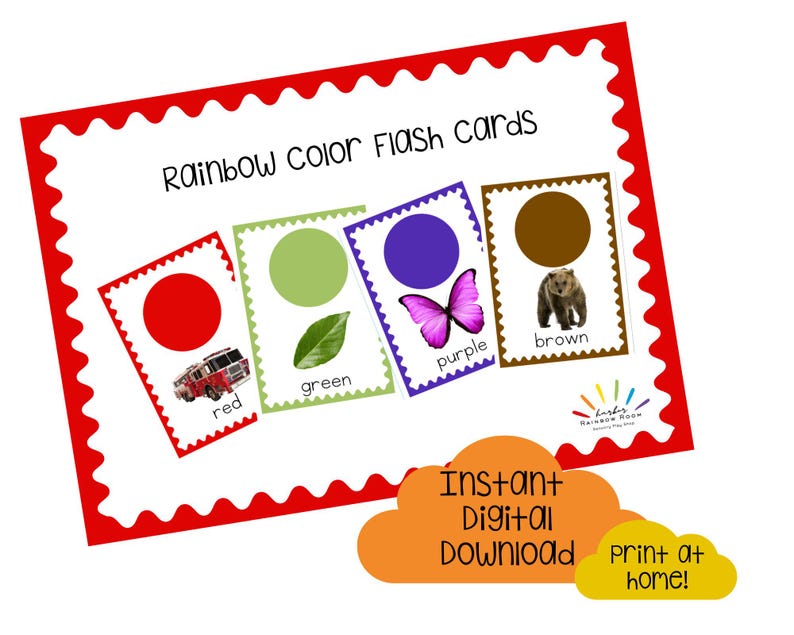 Printable Color Flashcards | Real Photo Color Cards | Toddler Learning ...