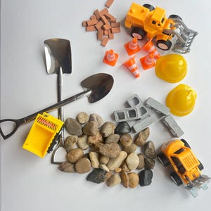 Construction Site Sensory Kit Educational Play Set for Kids' Tactile ...