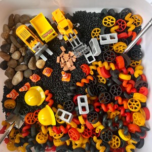 Construction Site Sensory Kit Educational Play Set for Kids' Tactile ...