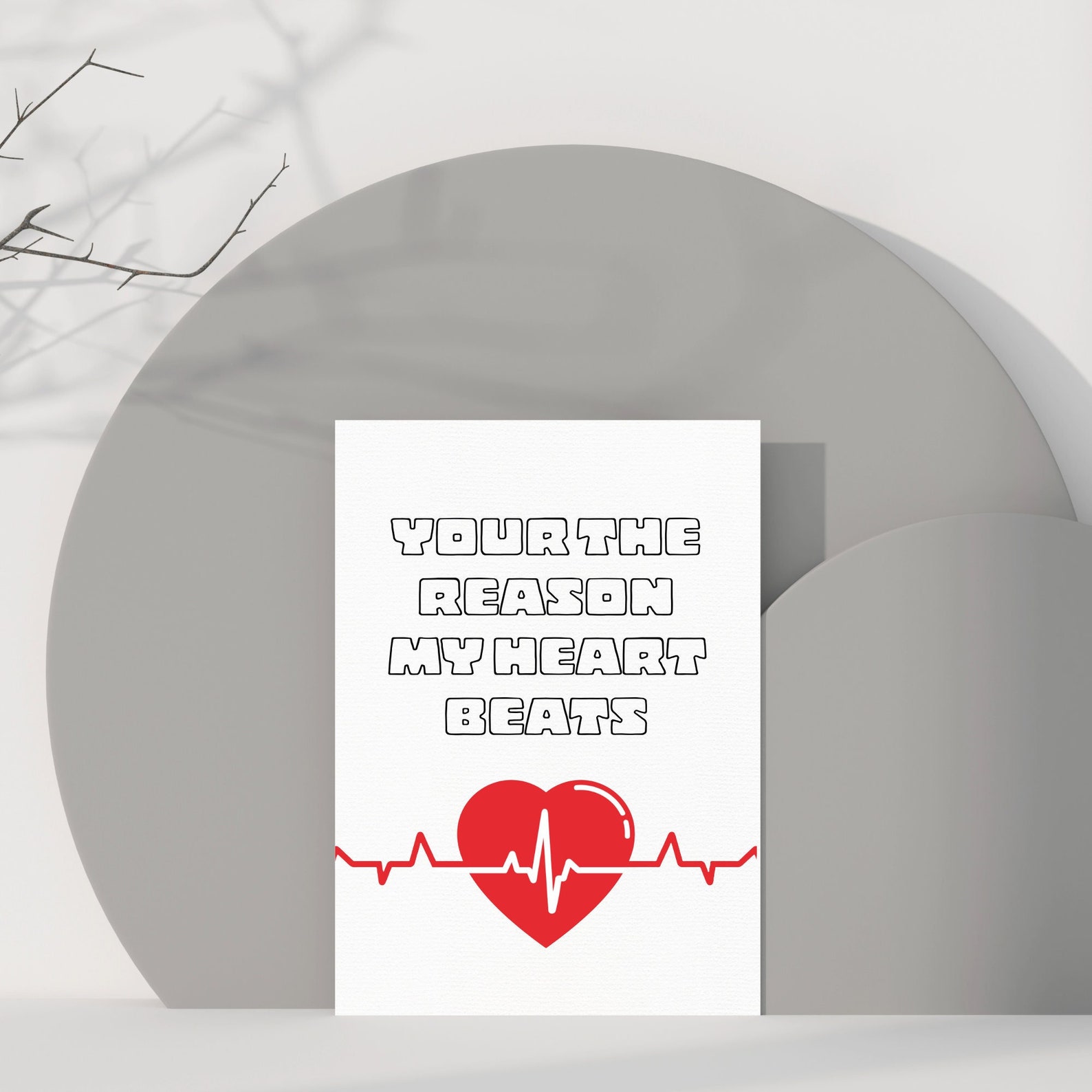 Red Heartbeat Digital File - Printable Heart Art, Health and Love Wall ...