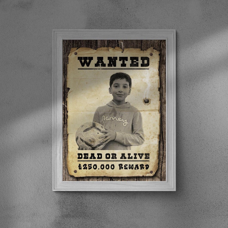 Custom Wanted Birthday Poster Sign Cowboy Wild West Theme Welcome Decor ...