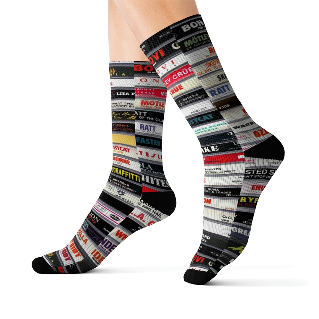 Classic 80's & 90's Hair Metal / Heavy Metal Sublimation Socks - Etsy