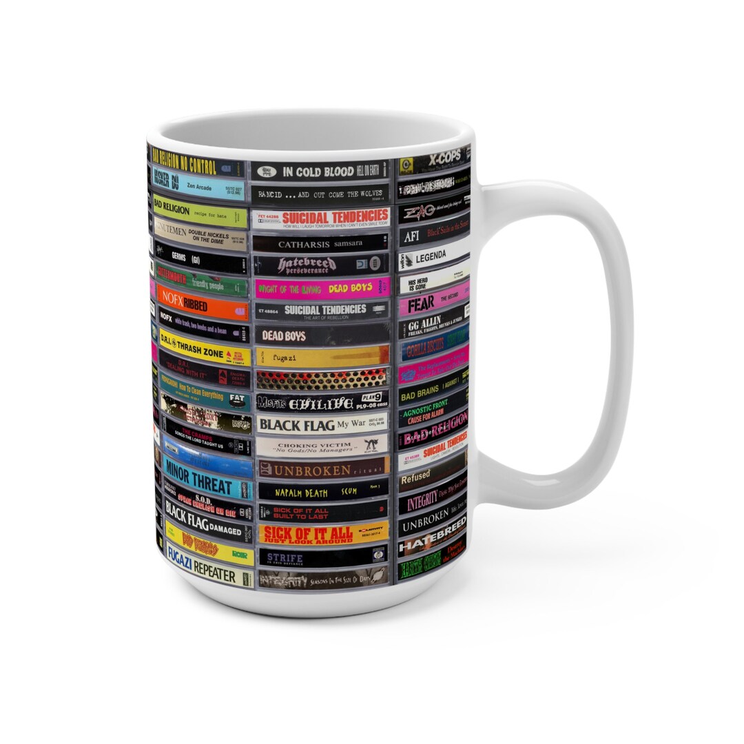 Classic Punk Rock & Hardcore Tapes VERS.2 15oz Ceramic Coffee Cup - Etsy