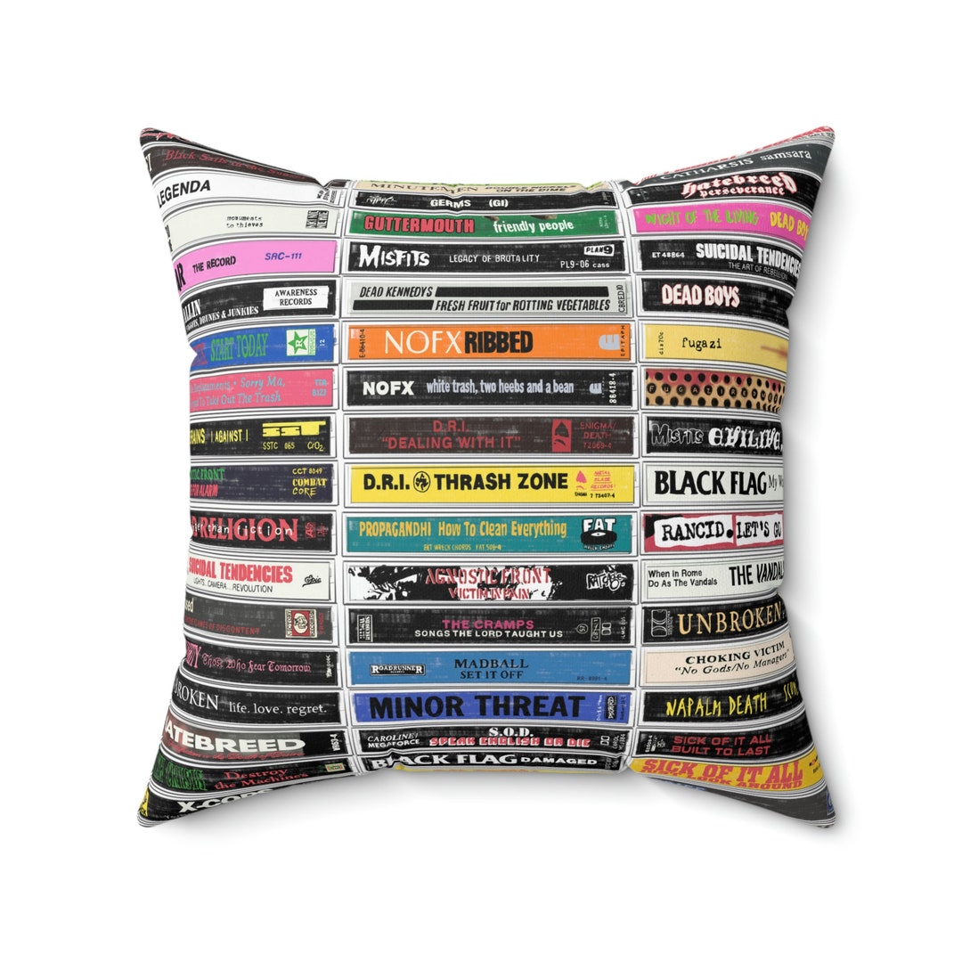 Classic Hardcore / Punk Rock Tapes Stack Painting v2 Spun Polyester ...