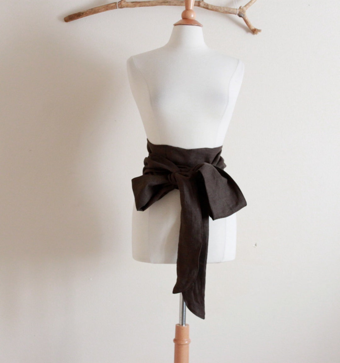 Made to Order Solid Color Linen Slim Obi - Etsy