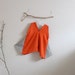 Orange Natural Linen Origami Seam Flare Top - Etsy