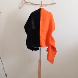 Dual Color Linen Shawl Made to Order - Etsy