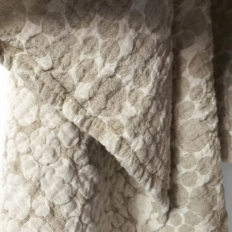 Handmade double sided linen throw pebble or floral pattern | Etsy