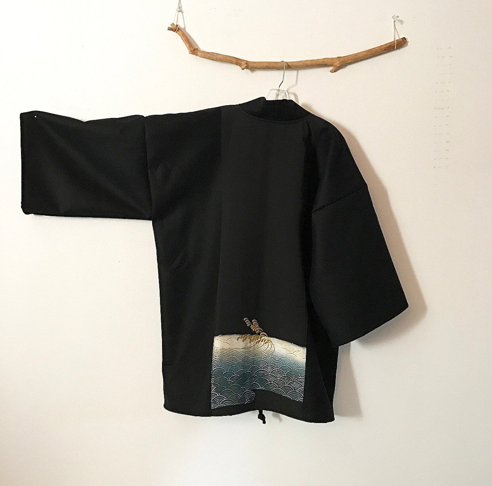 Collectable Black Melton Wool Haori Inspired Jacket With Golf - Etsy