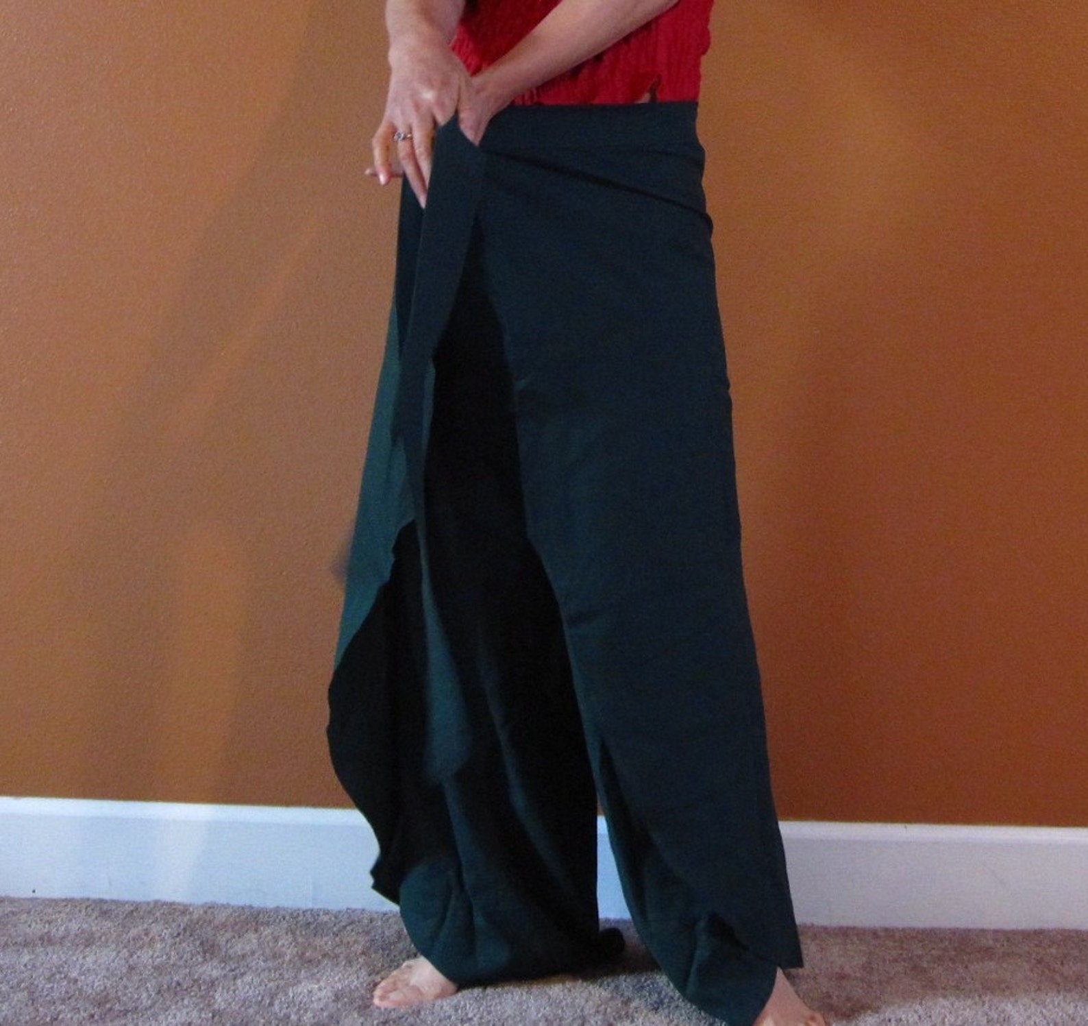 Cotton Wrap Around Pants Fit Waist 36 and Under / Made - Etsy