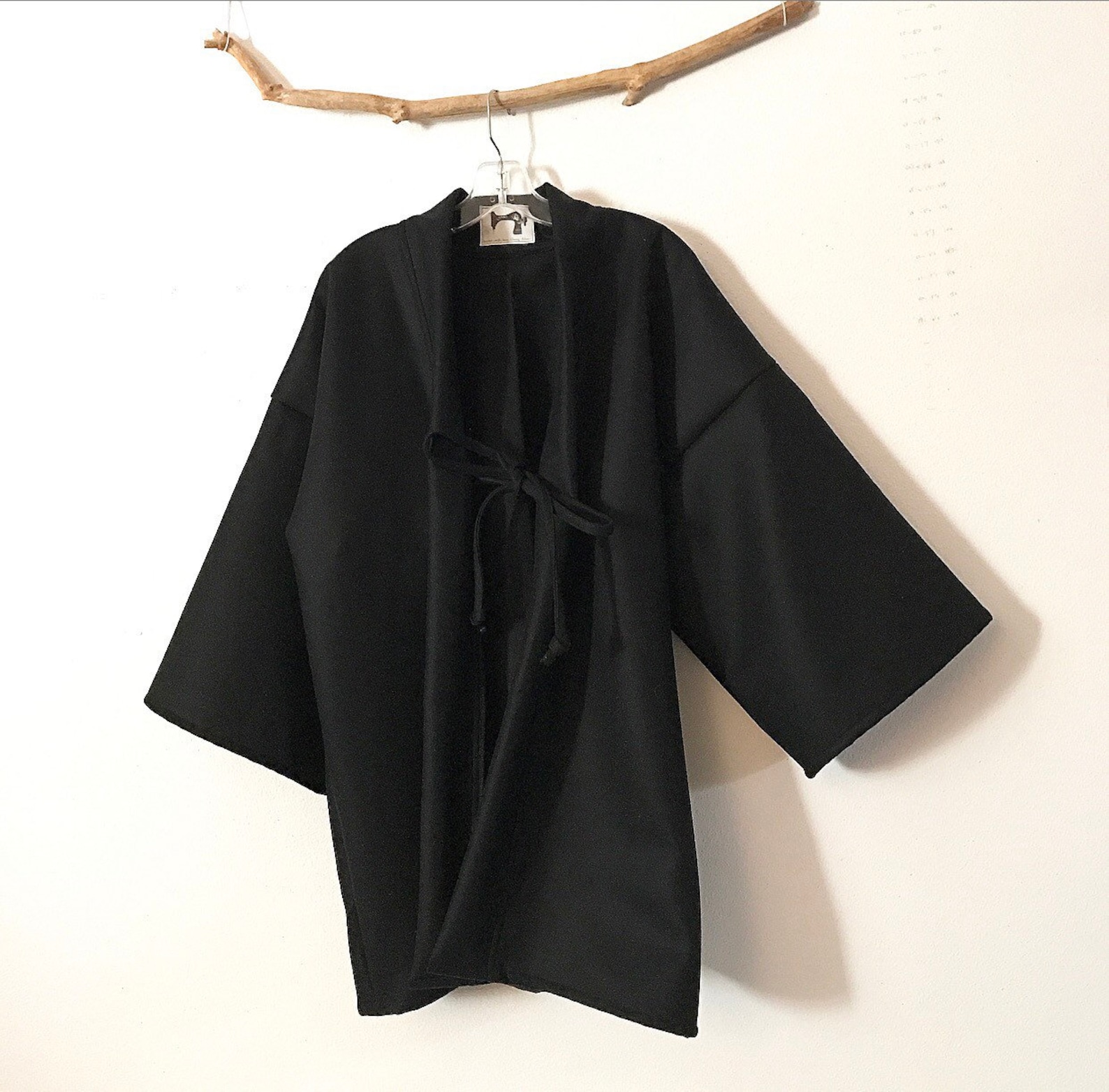Collectable Black Melton Wool Haori Inspired Jacket With Golf - Etsy