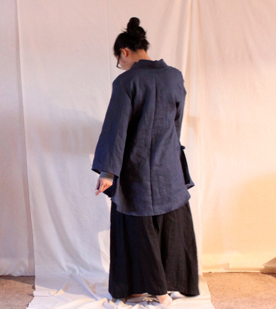 Custom Linen Asian Style Blouse - Etsy