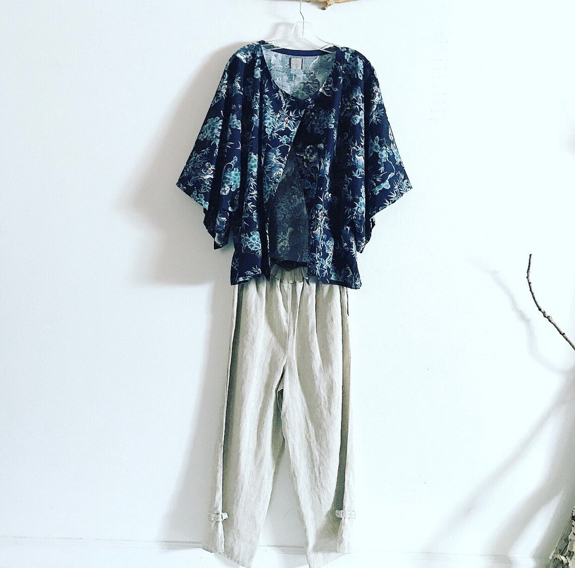 Ready Wear Blue Tiger Todoroki Dobby Cotton Kimono Sleeve | Etsy