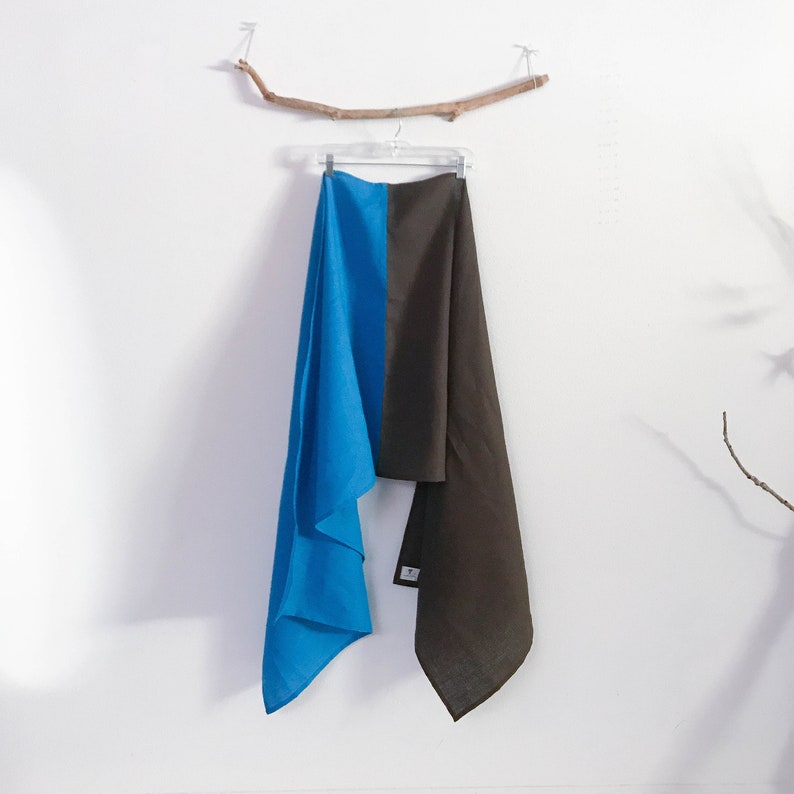 Dual Color Linen Shawl Made to Order - Etsy