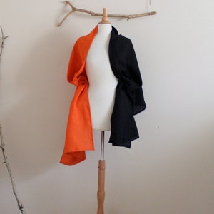 Dual Color Linen Shawl Made to Order - Etsy